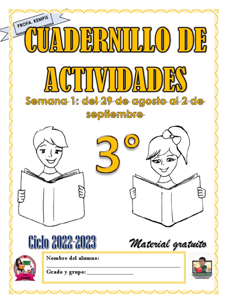 3° S1 Cuadernillo de Actividades Profa Kempis | PDF | Juego de palabras
