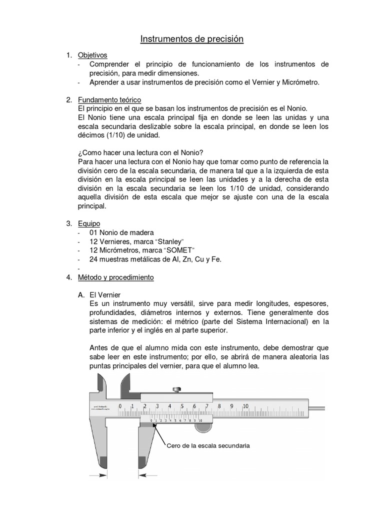 Instrumentos de Precisión | PDF | Metrología