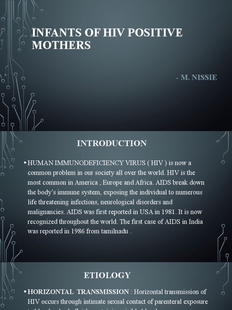 INFANTS of HIV Positive Mother | PDF | Hiv | Hiv/Aids