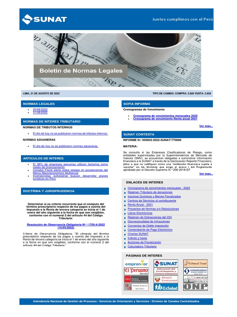 Boletin 4 | PDF | Impuestos | Perú