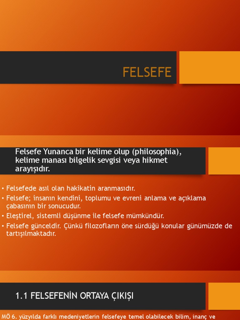 11.sinif Felsefe Ders Notlari 123 | PDF
