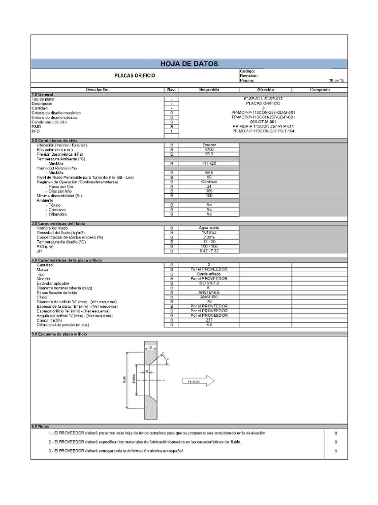 Placas de Orificio | PDF
