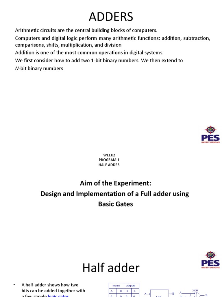 2A Adders | PDF | Computer Engineering | Digital Electronics
