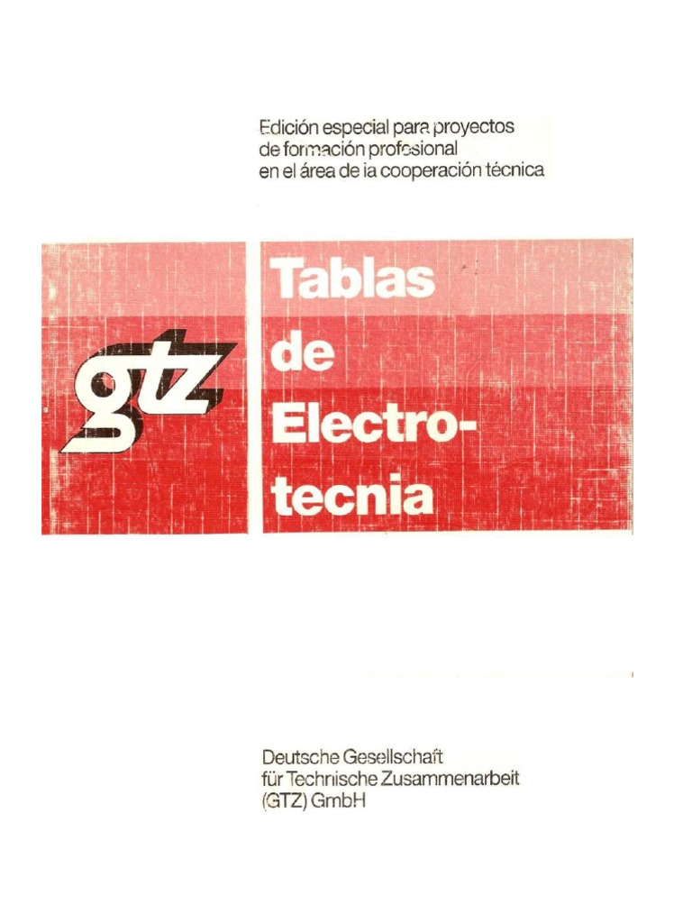 GTZ - Tablas de Electrotecnia | PDF