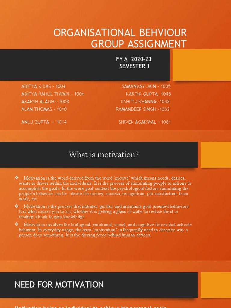 Motivating the Masses: An Analysis of Group Motivation and ...