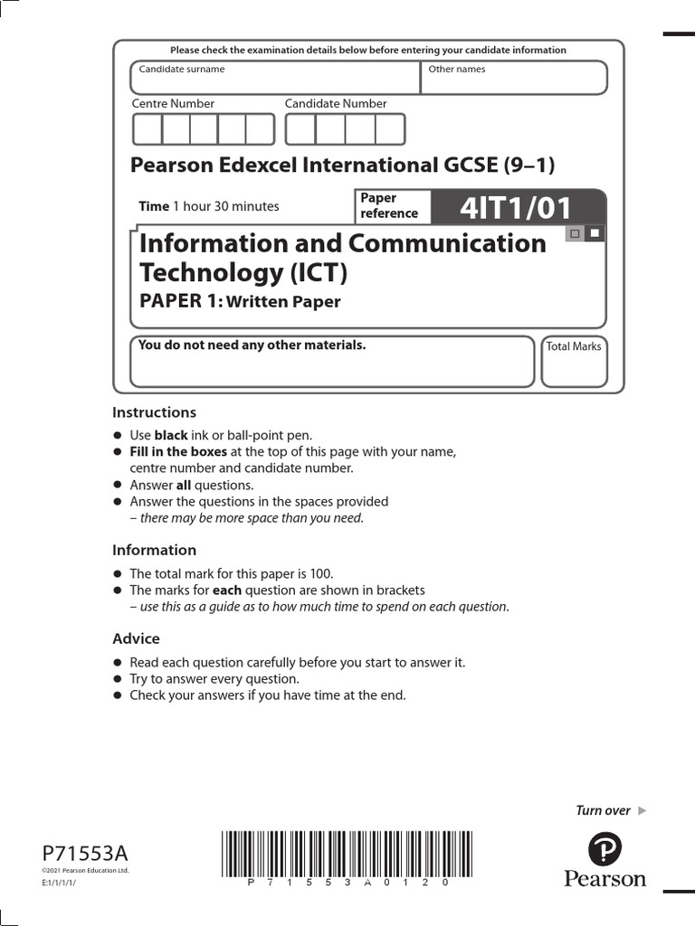 Pearson Edexcel International GCSE Information and Communication ... Pearson Edexcel International GCSE Information and Communication ...