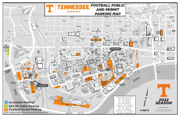 Donor Lots Football Parking Map 7-18-2022 Final | PDF | Knoxville ...
