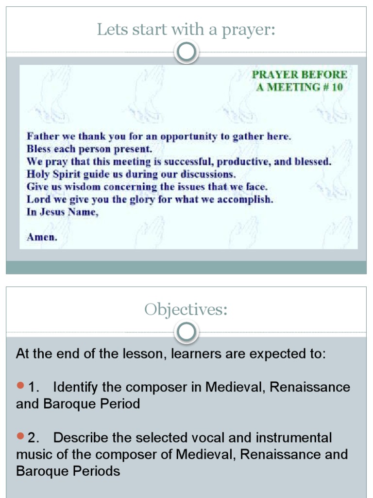 Composers of Medieval Renaissance and Baroque Era Day 2 Autosaved | PDF ...