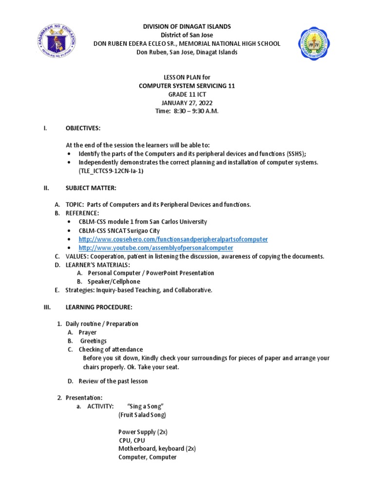 Exploring Computer Hardware: An Interactive Lesson on the Parts of a Computer System and ...
