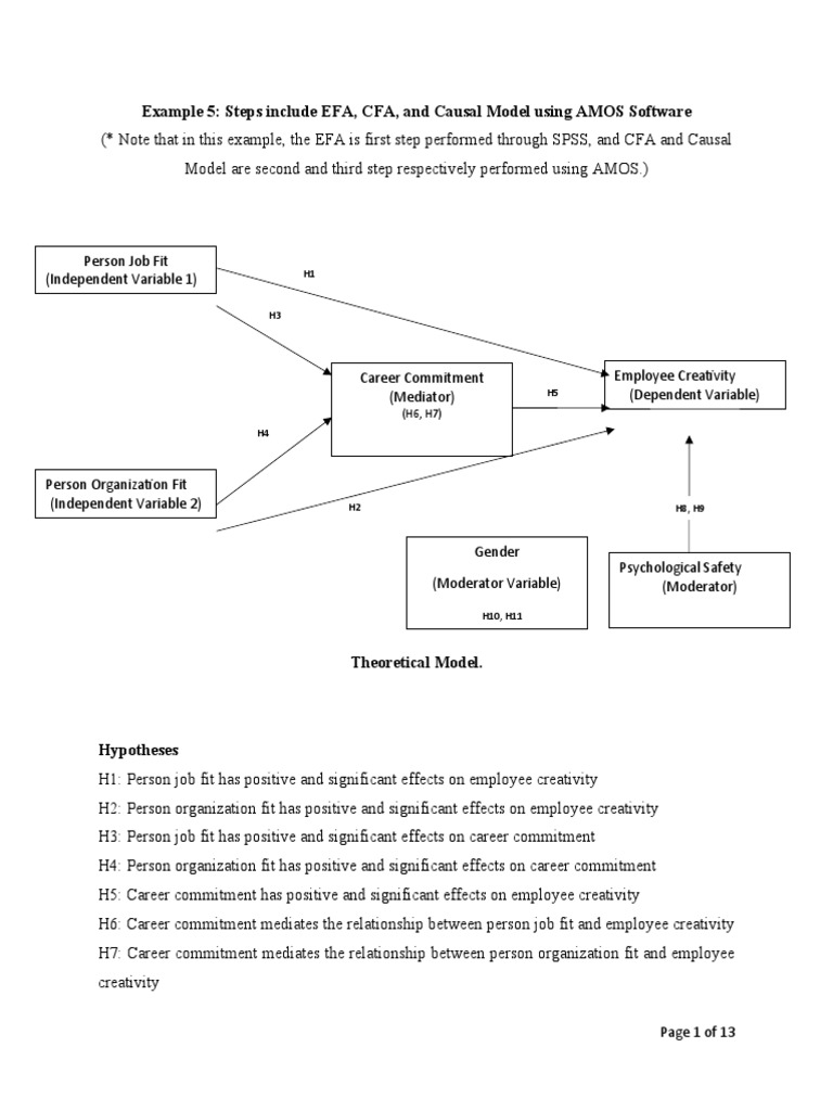 EFA and CFA Steps Using AMOS | PDF | Factor Analysis | Scientific Method