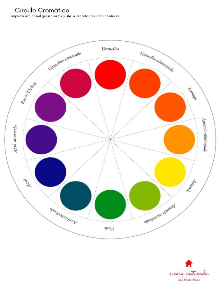 Círculo Cromático e Harmonias Imprimir | PDF