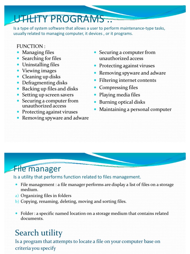 Utility Programs | PDF | Spyware | Computer File