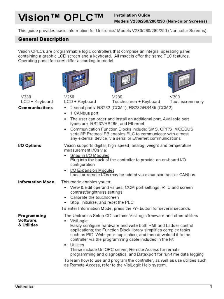 V230 260 280 290 Instal-Guide | PDF | Programmable Logic Controller ...