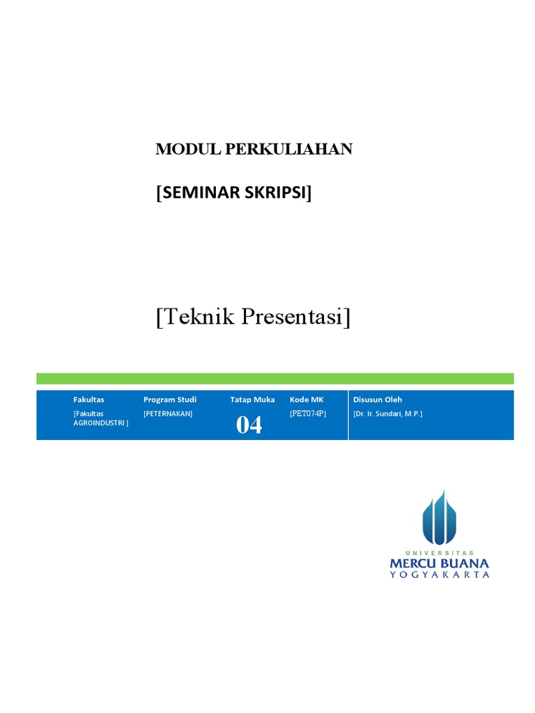 Modul 4. Teknik Presentasi | PDF