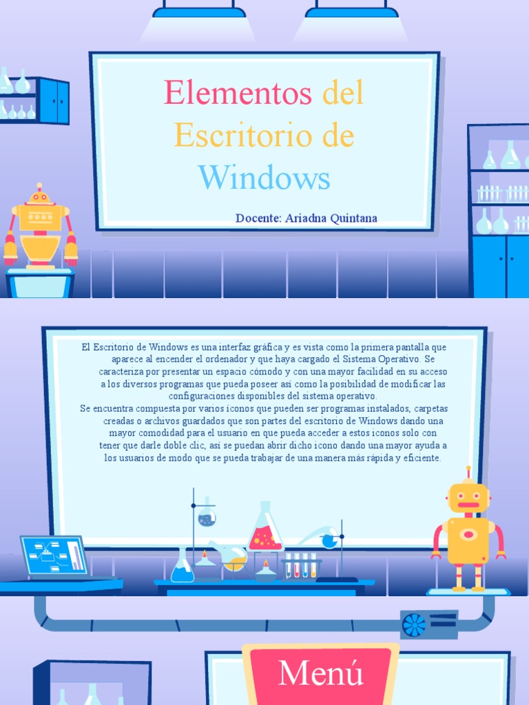 Elementos Del Escritorio de Windows | PDF | Ingeniería Informática | Microsoft Windows