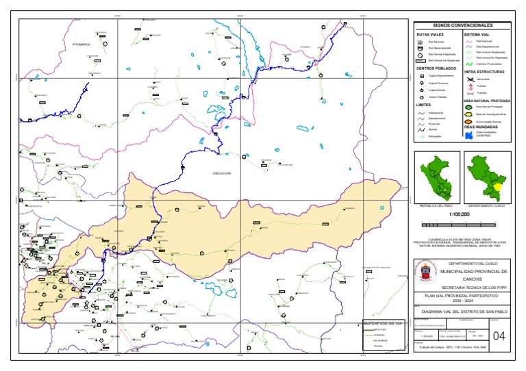 Mapa Vial del Distrito de San Pablo | PDF | Tecnología geográfica ...