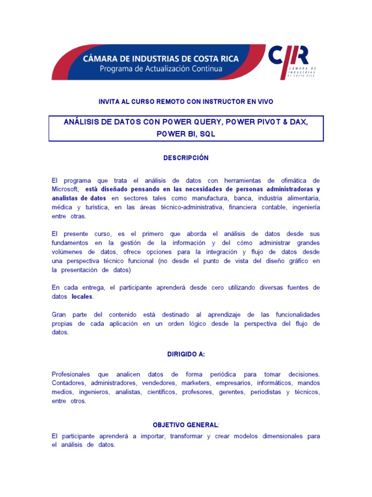 Power BI y herramientas de Microsoft para el análisis de datos: de cero a experto | PDF | SQL ...