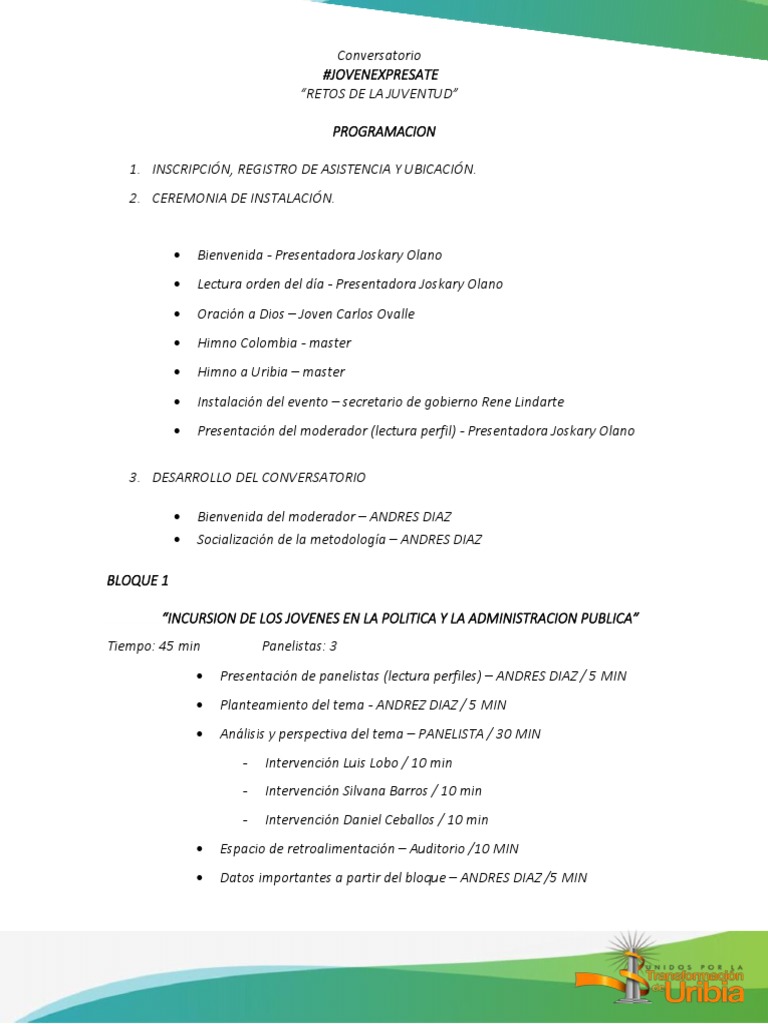 Nuevo Programa Conversatorio | PDF