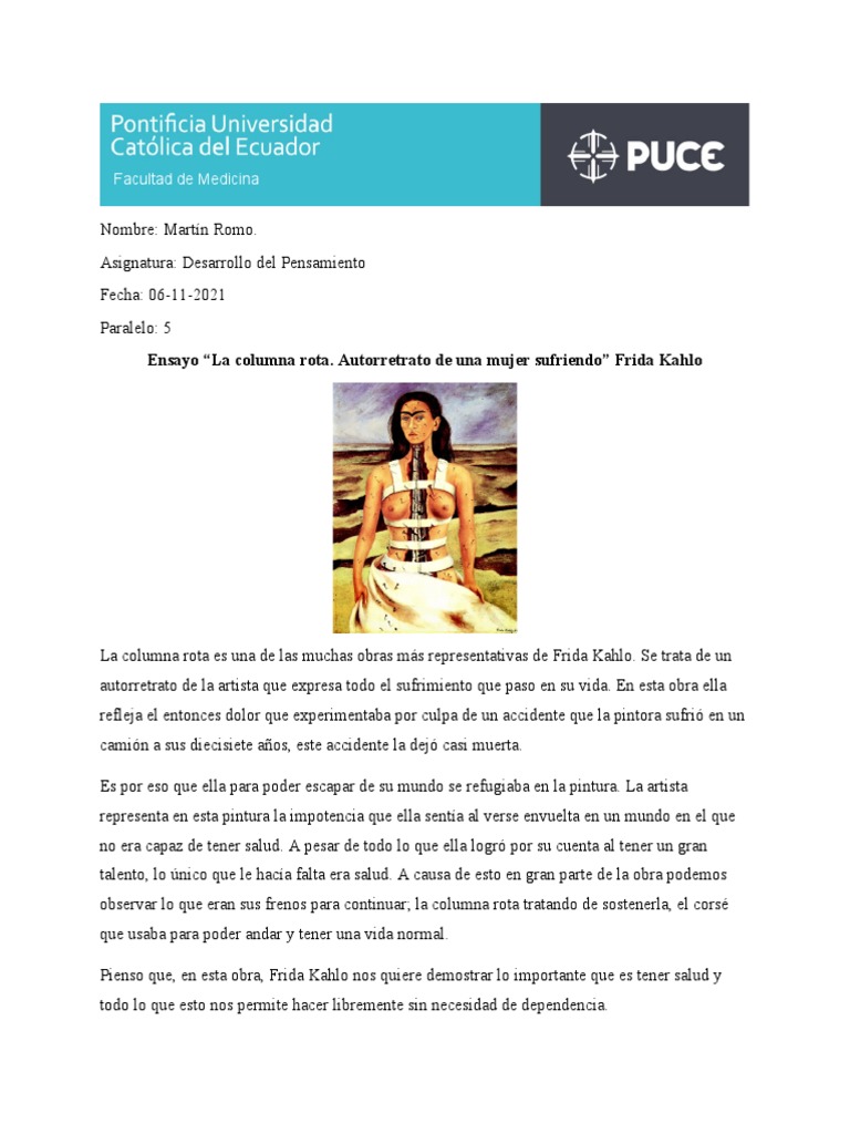 Ensayo La Columna Rota | PDF