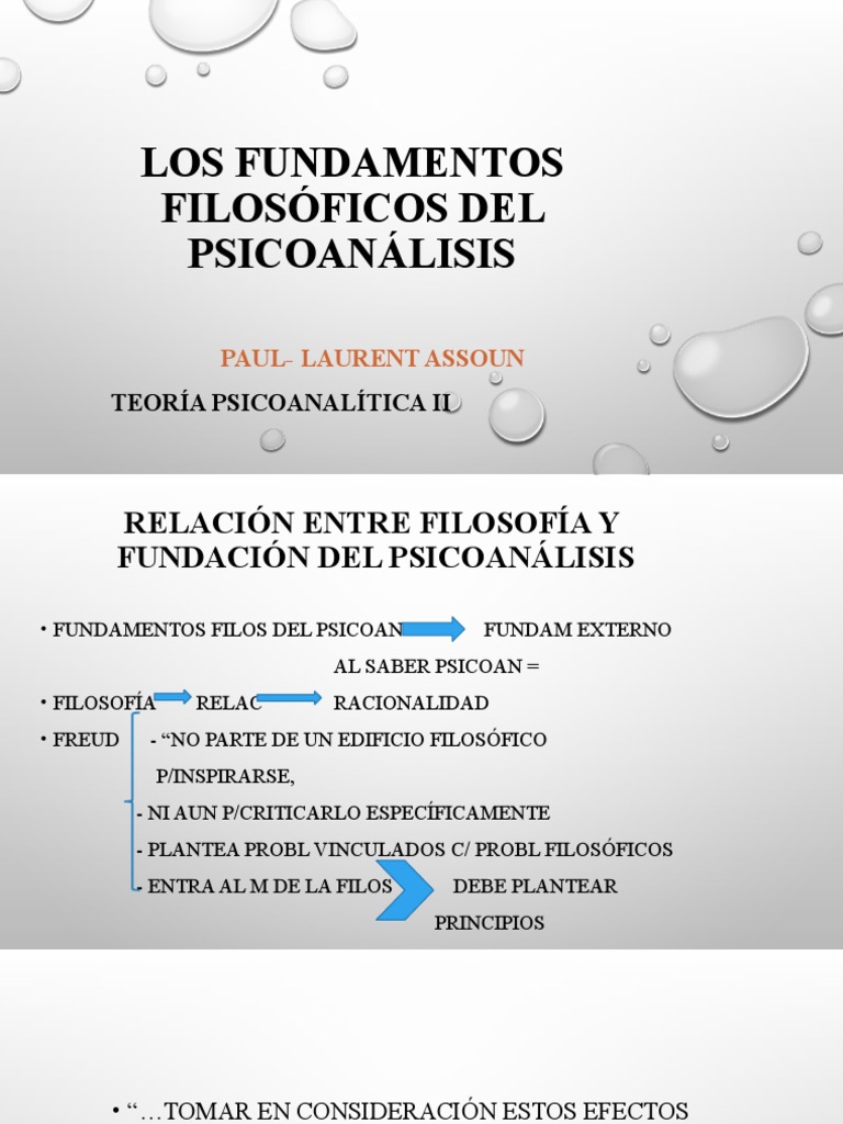 Lazzini. Fundamentos Filosóficos Del Psicoanálisis | PDF | Psicoanálisis | Mente inconsciente
