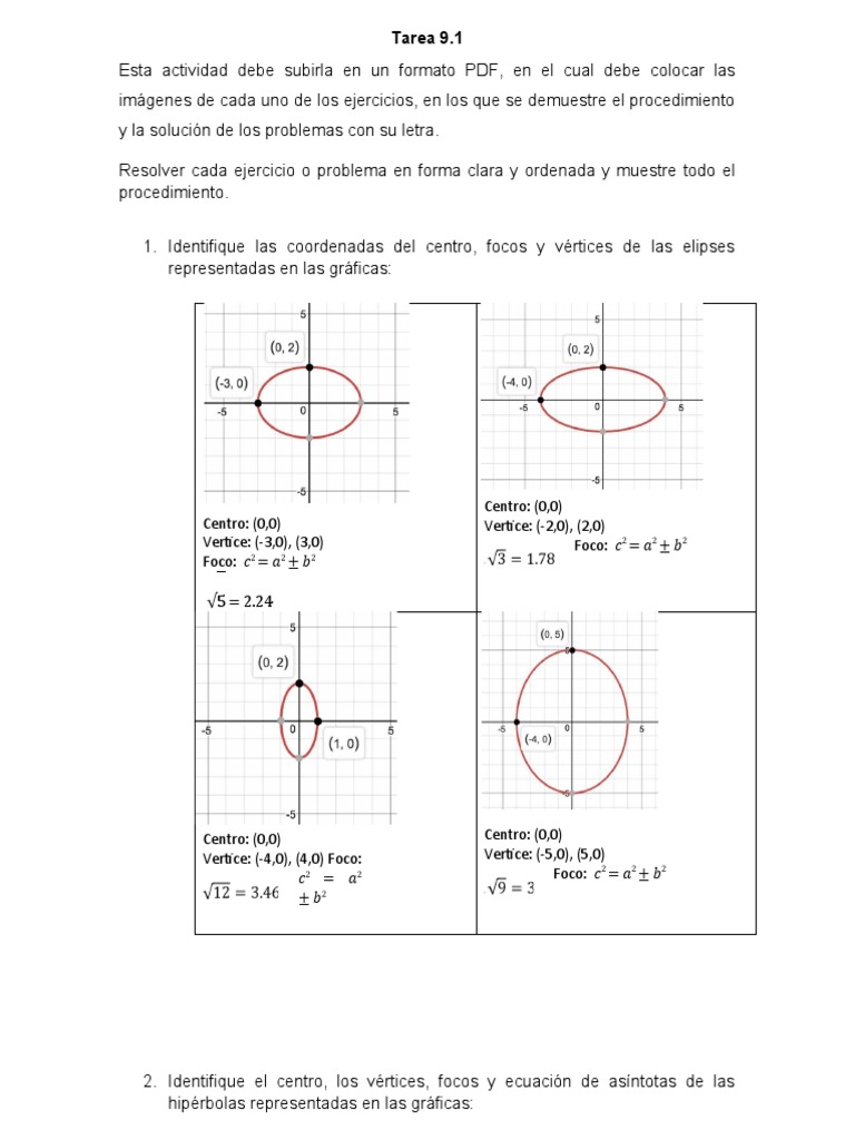 Explicación de elipses e hipérbolas | PDF | Métodos y materiales de enseñanza | Informática