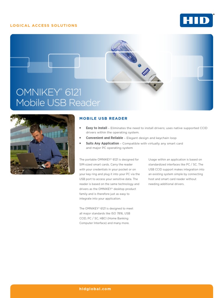 Omnikey 6121 Mobile Usb Reader Ds en | PDF | Usb | Personal Computers