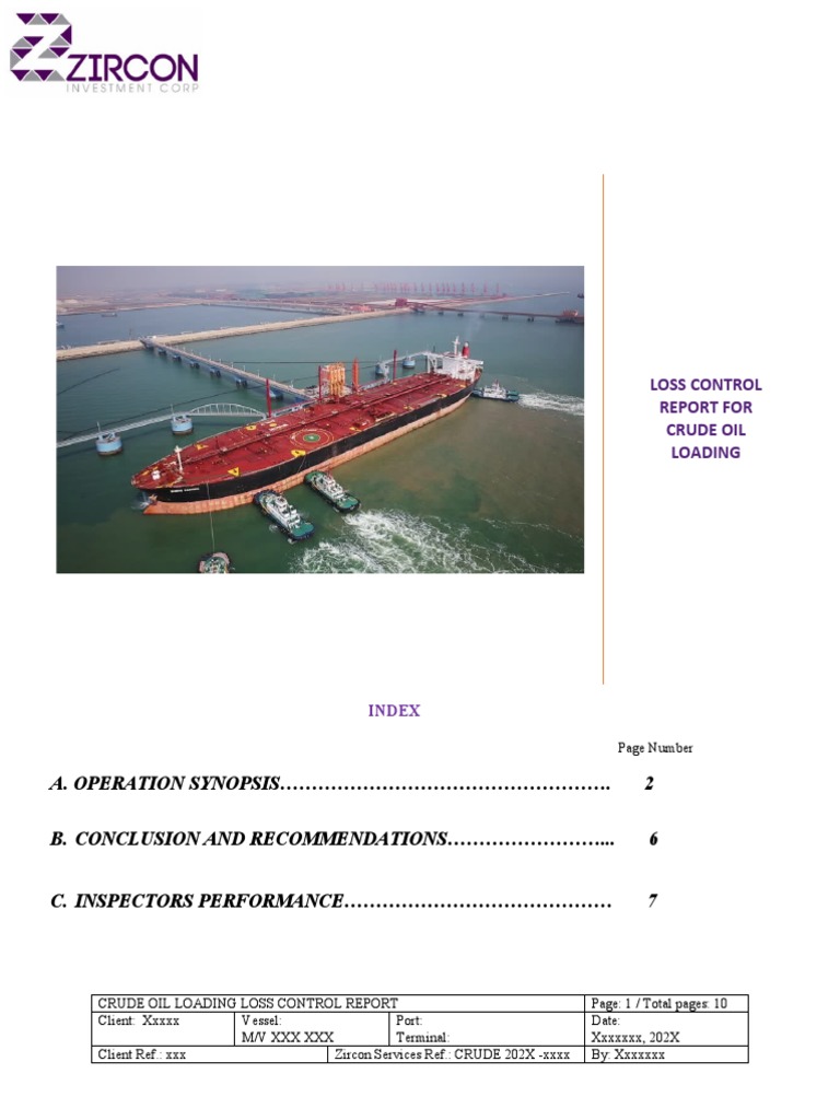 Crude Oil Loading Loss Control Report | PDF | Barrel (Unit) | Calibration