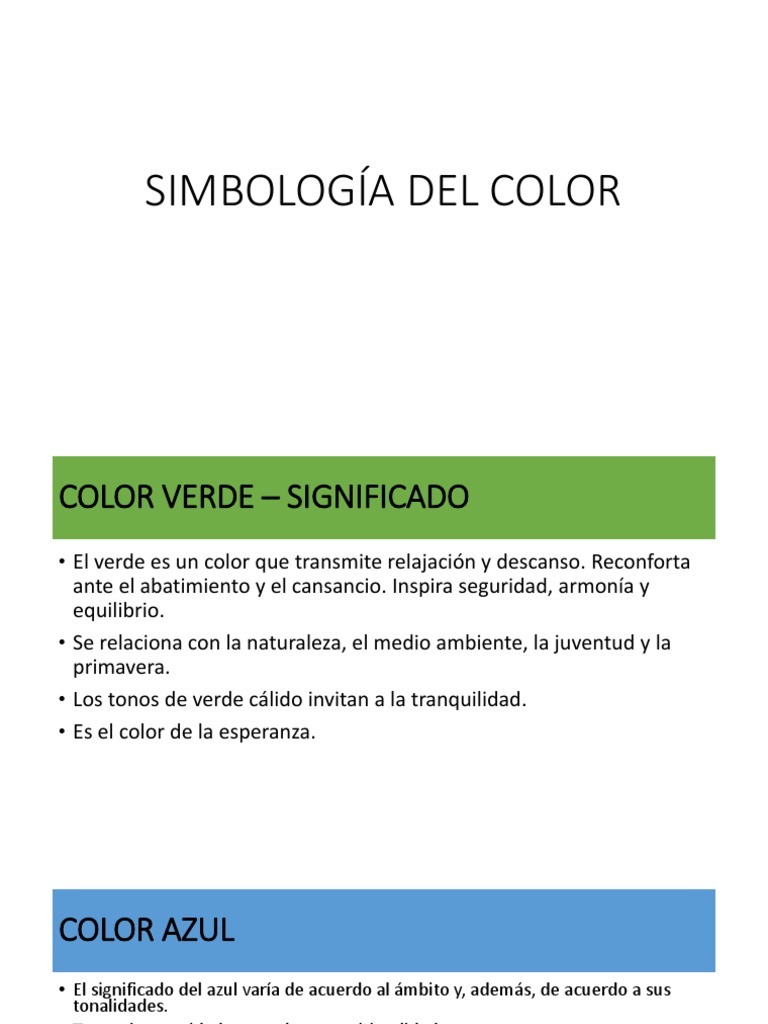 Simbología y Significado de los Colores | PDF | Color | Amor