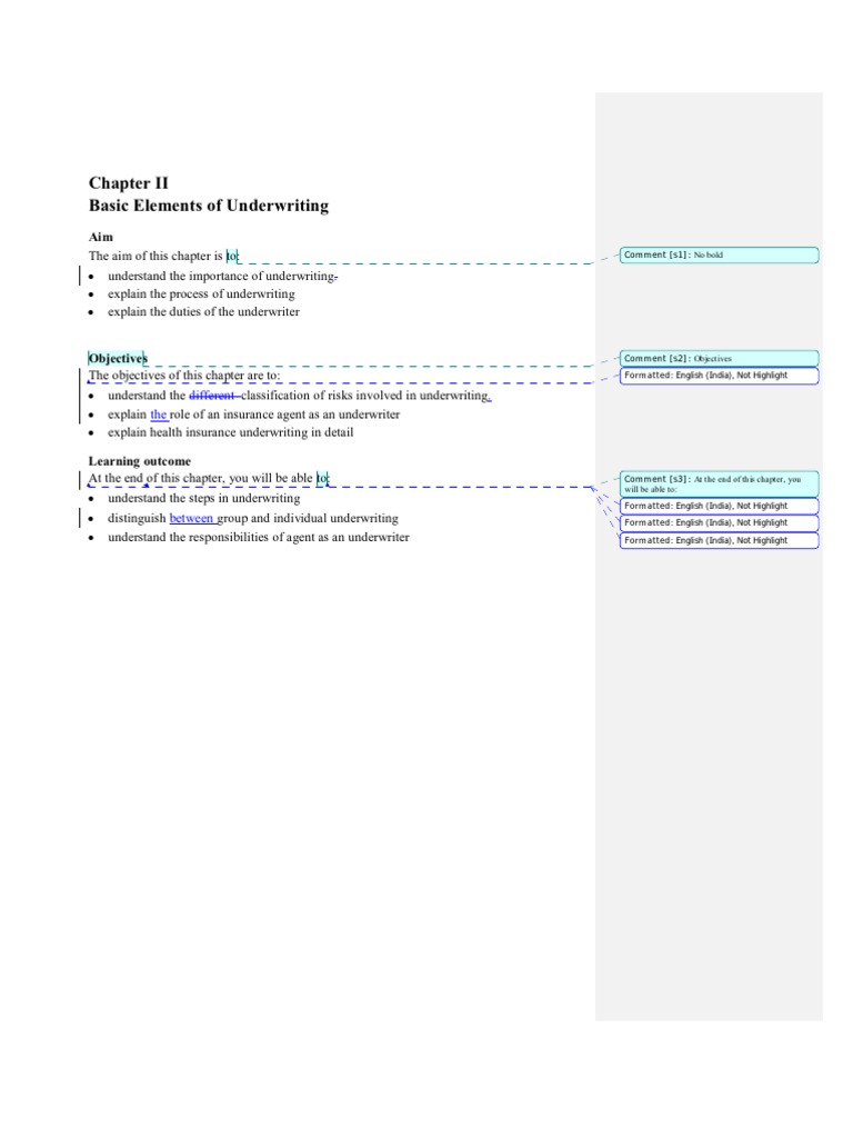 Chapter II - Underwriting | PDF | Underwriting | Insurance