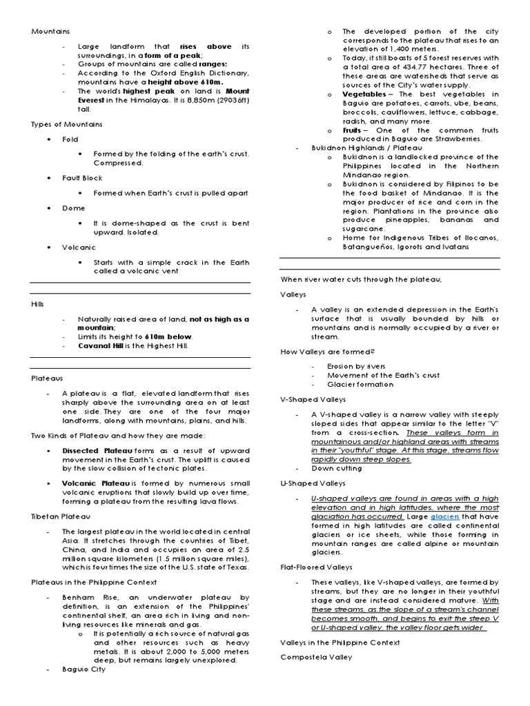 GEOGRAPHY - Lesson 4-6 | Download Free PDF | Plateau | Lake