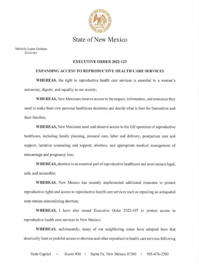 Executive Order 2022-123 | PDF