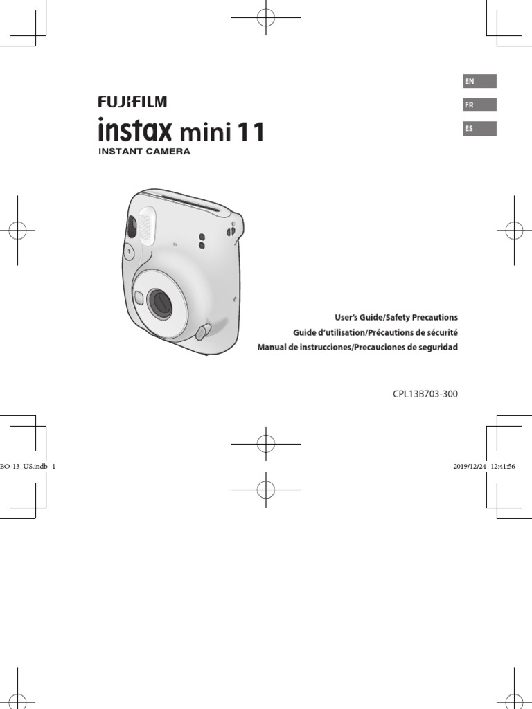 Instax Mini11 Manual 01 | PDF | Fujifilm | Formatos de medios