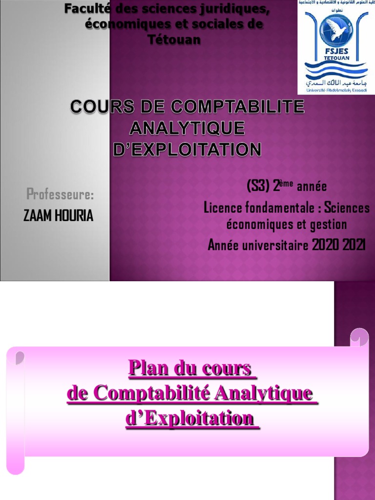 Plan Du Cours de Comptabilite Analytique | Download grátis PDF | Économie d'entreprise ...