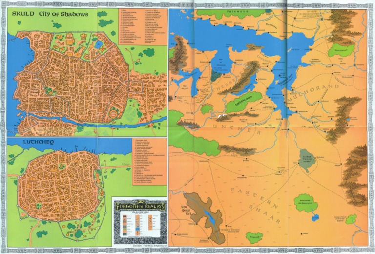 AD&D - Forgotten Realms - Old Empires Color Map | PDF