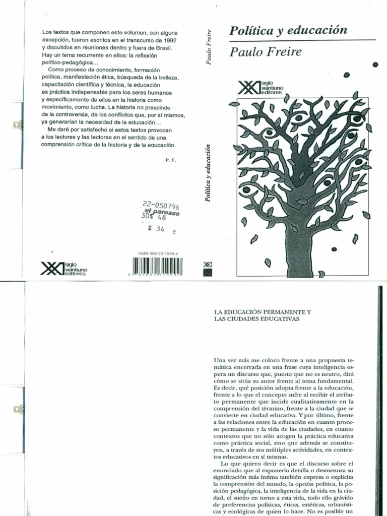 Politica y Educacion Paulo Freire | PDF | Aprendizaje | Democracia