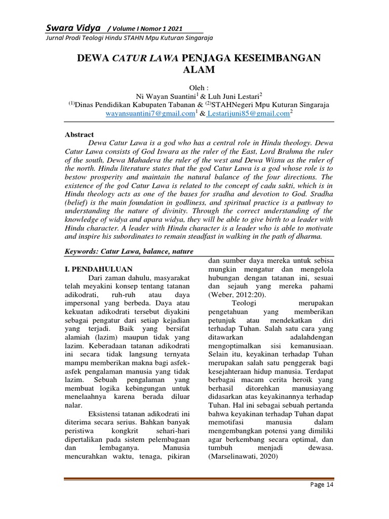 Artikel Dewa Catur Lawa | PDF