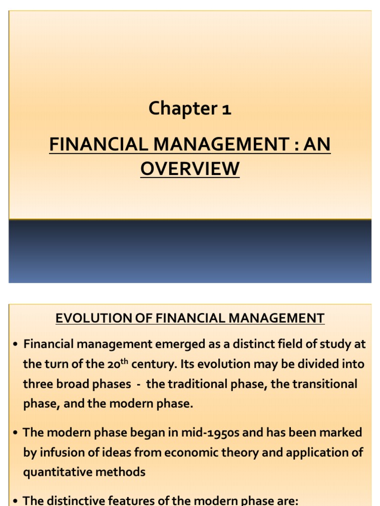 Overview of Financial Management | PDF