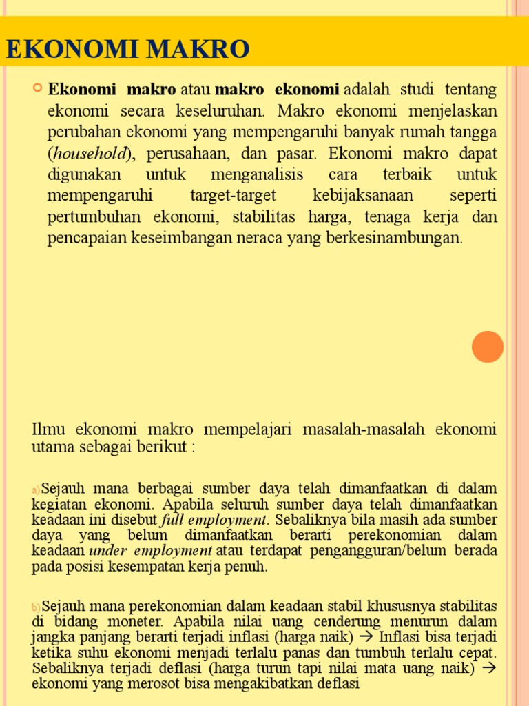Pertemuan 4 EKONOMI MAKRO | PDF | Pengelolaan Keuangan & Uang