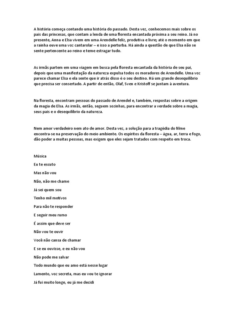 Roteiro - Frozen 2 | PDF