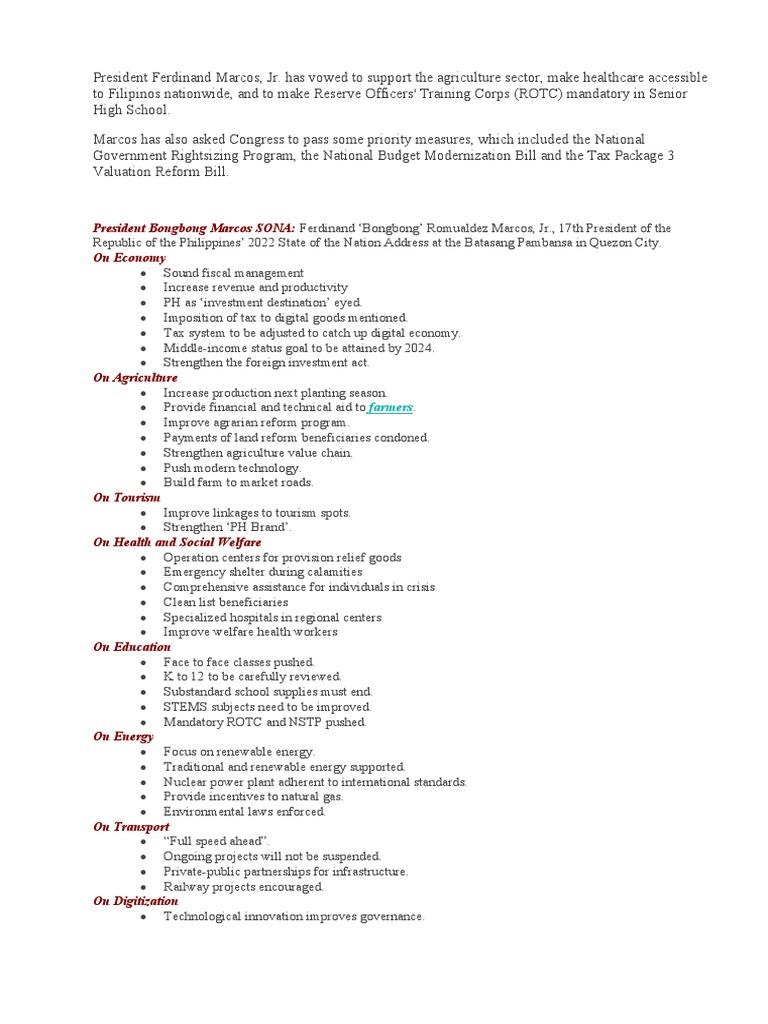 President Ferdinand Marcos | PDF | Taxes | Government Budget Balance
