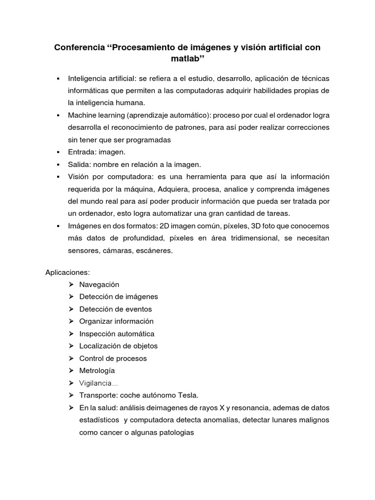 Procesamiento de Imágenes y Visión Artificial Con Matlab | PDF | Visión ...