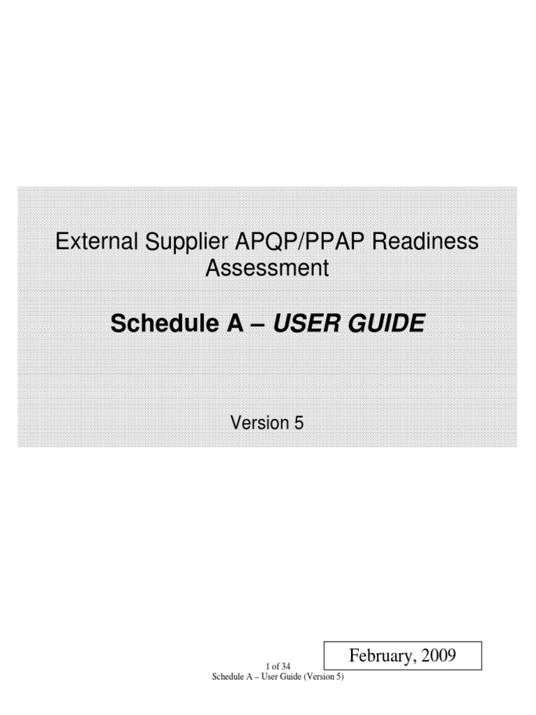 APQP-PPAP (EN) - Feb 09 | Download Free PDF | Microsoft Excel ...