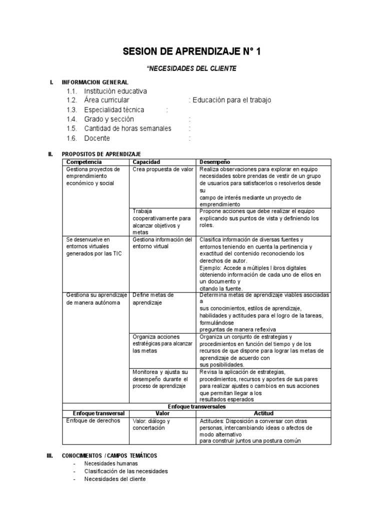 Modelo Sesion de Aprendizaje de Ept 2020 | PDF | Aprendizaje ... Modelo Sesion de Aprendizaje de Ept 2020 | PDF | Aprendizaje ...