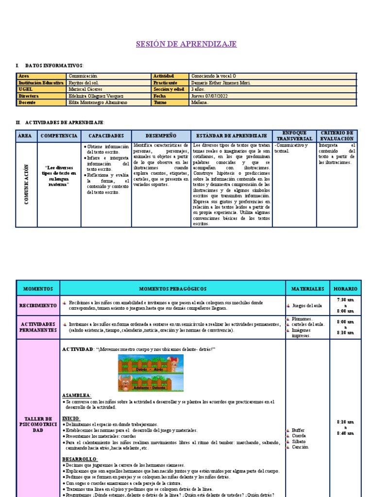 Sesion Dia Jueves | PDF | Aprendizaje | Modificación de comportamiento