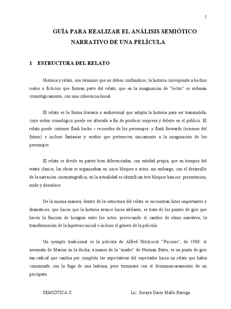 Guía Análisis de Película | PDF