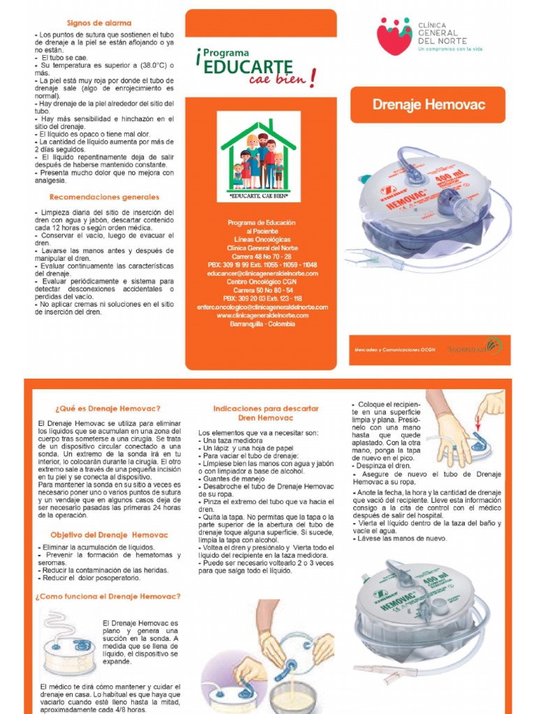 Folleto Cuidados Hemovac 1 | PDF