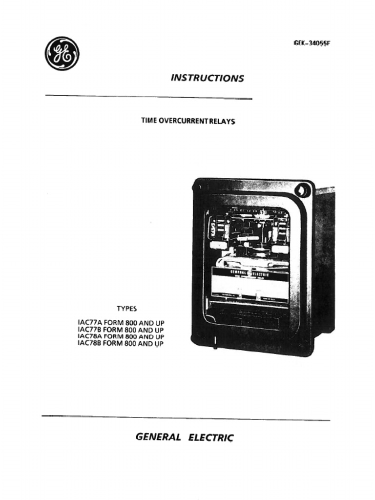 IAC 77 Type Relay | PDF | Relay | Series And Parallel Circuits