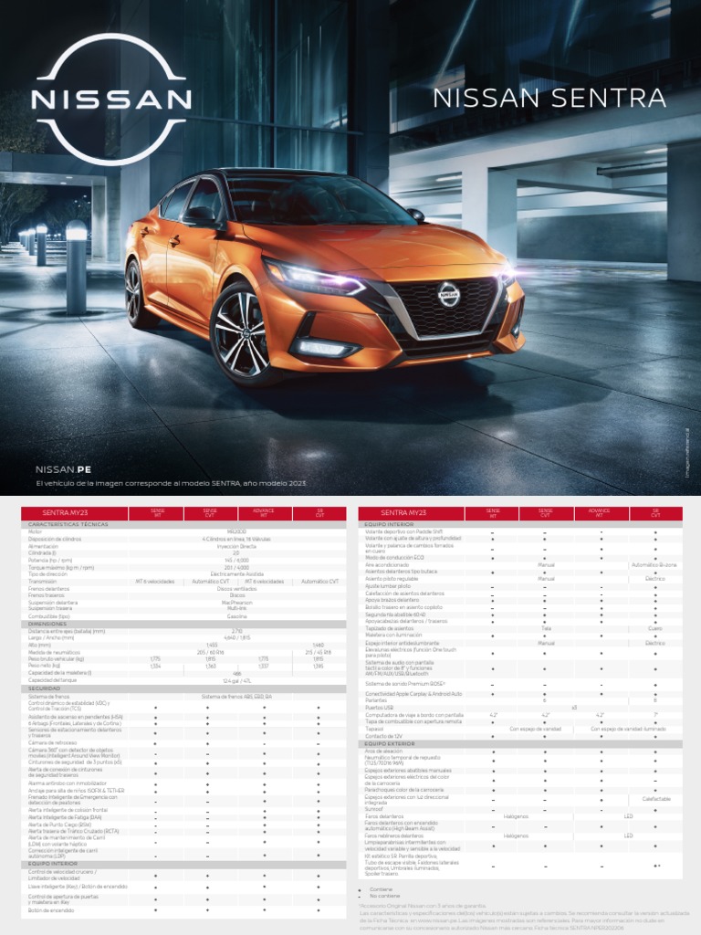 FT Nuevo Sentra | PDF | Transporte privado | Estilos de carrocería