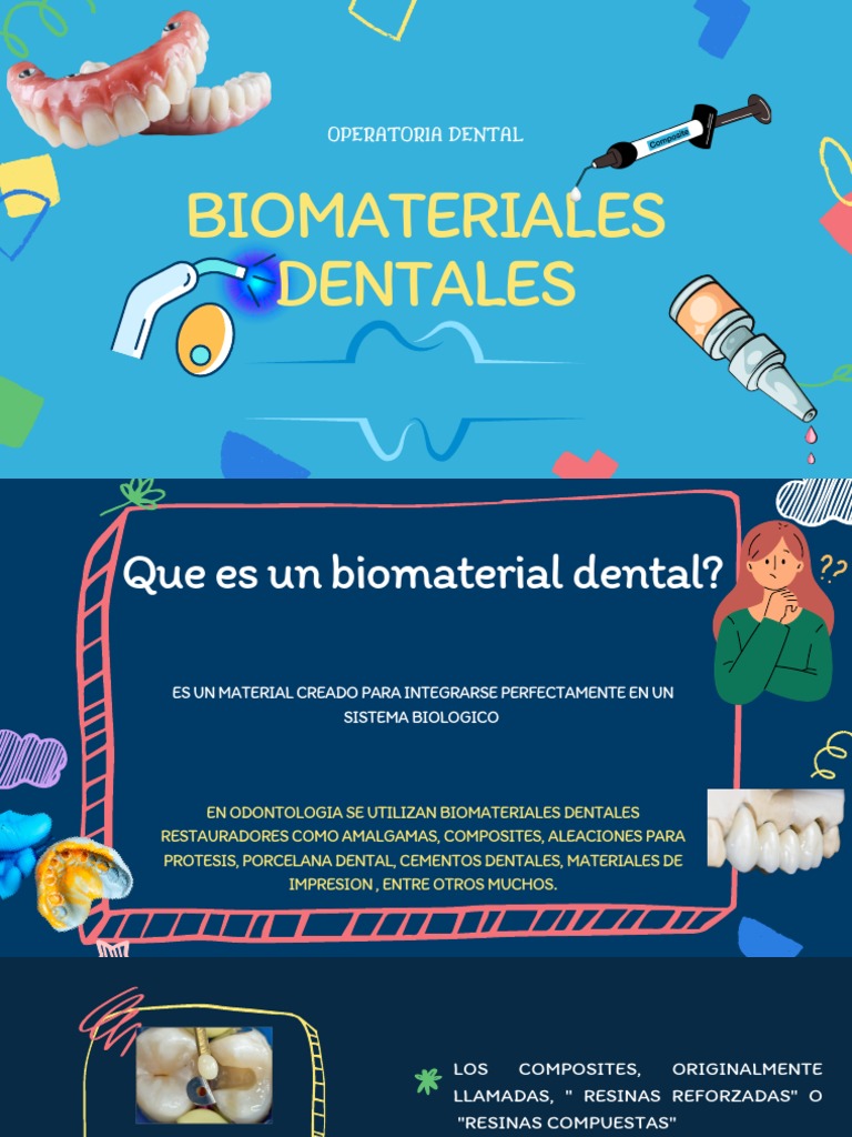 Biomateriales Dentales | PDF | Compuesto Dental | Biomaterial
