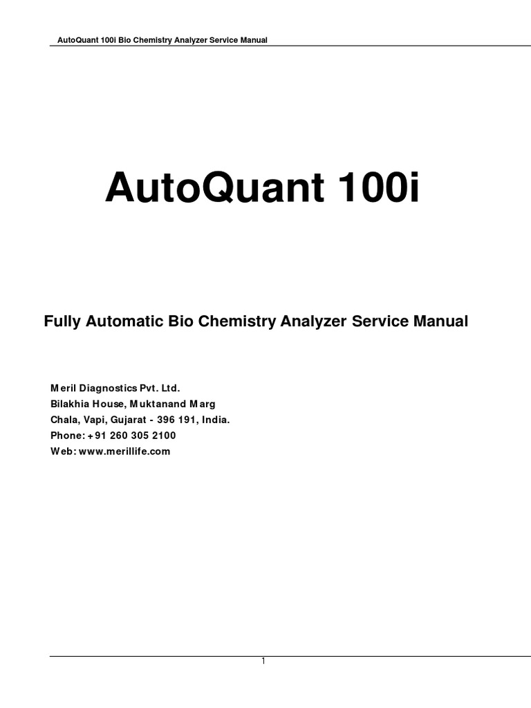 AutoQuant 100i Service Manual | PDF | Installation (Computer Programs) | Alternating Current